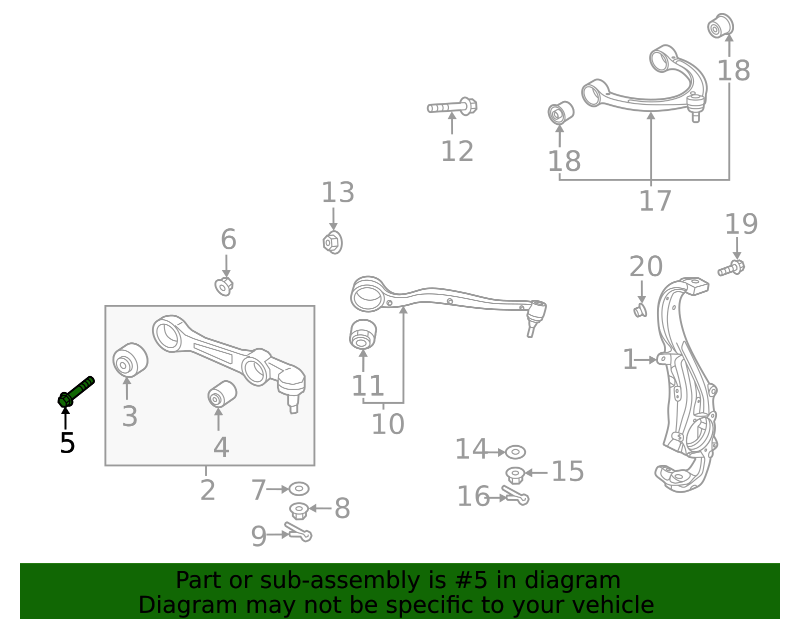 Genuine Ft Lower Control Arm Mount Bolt for 2013-2025 Hyundai | Part ...