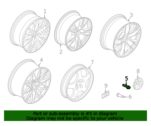 36136795153 - 2019-2024 BMW Wheel Bolt (36-13-6-795-153) | BMW of South ...