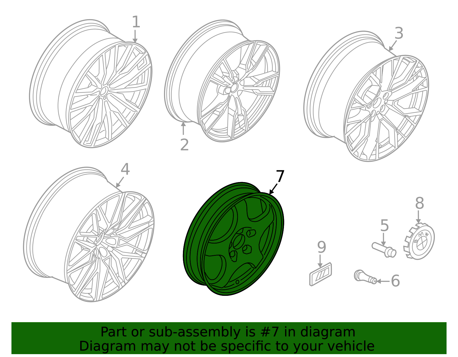 2019-2025 BMW | Spare Wheel | 36116880744 | BMW OEM Parts Store