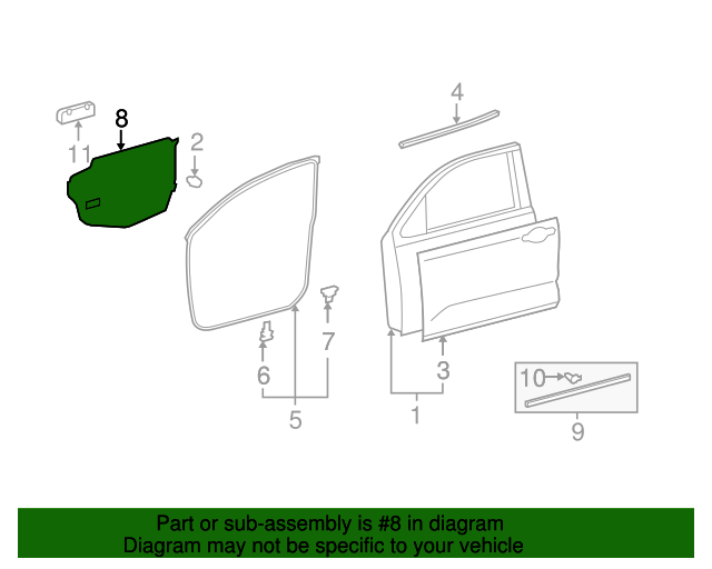 2009-2017 Toyota Tundra Water Deflector 67831-0C060 | Toyota Parts Center
