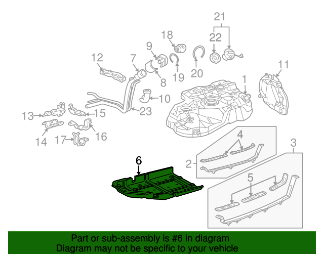 77606-48080 - Fuel Tank Shield 2006-2008 Lexus RX400h | AutoNationParts.com