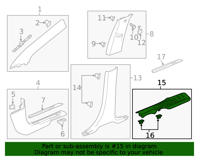 2018-2024 Buick Enclave F Molding 84272480 GM | GMPartsDirect.com