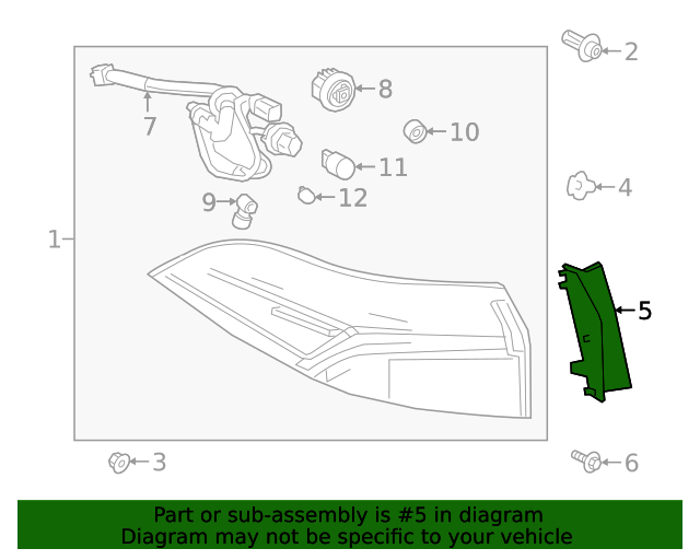 81497-02020 - Tail Light Cover 2020-2024 Toyota Corolla | Ourisman ...