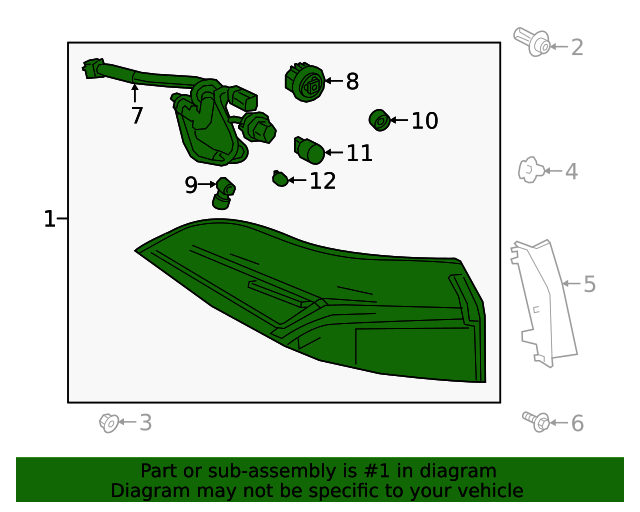 2020-2024 Toyota Corolla Rear Combo Lamp Assembly - PASSENGER SIDE ...