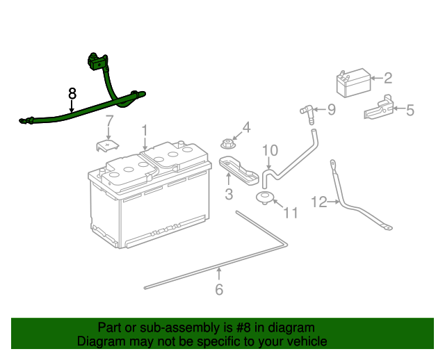 166-905-21-02 - Negative Cable 2015-2016 Mercedes-Benz | Mercedes-Benz ...