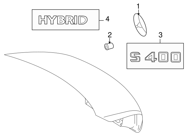 221-817-05-15 - Nameplate 2010-2013 Mercedes-Benz S 400 | Mercedes-Benz ...