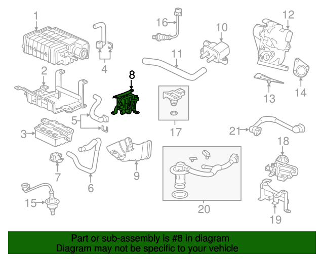 17391-T3V-L10 - Module Assembly Evaporative Leakcheck - 2014 Honda ...