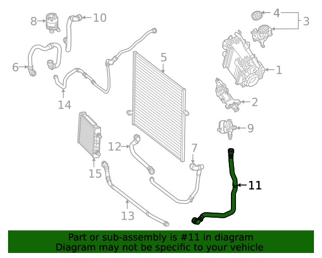 2018-2020 Mercedes-Benz S 63 AMG® Coolant Hose 222-501-71-01 | MB OEM Parts