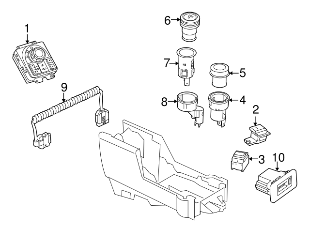 LR014014 - 12 Volt Accessory Power Outlet 2010-2016 Land Rover LR4 ...