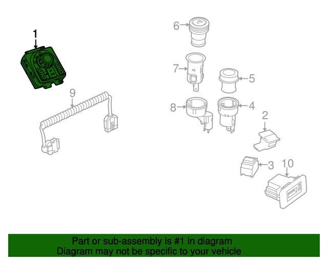 2010-2016 Land Rover LR4 Switch LR036077 | JaguarParts.com
