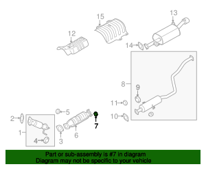 28679-21000 - Muffler & Pipe Nut 2004-2013 Kia | Kia.Parts Store