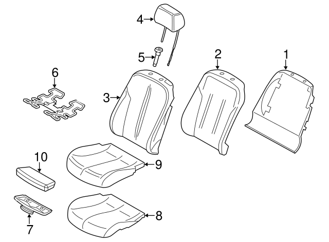 52107280658 - 2012-2019 BMW Seat Back Panel (52-10-7-280-658) | BMW of ...