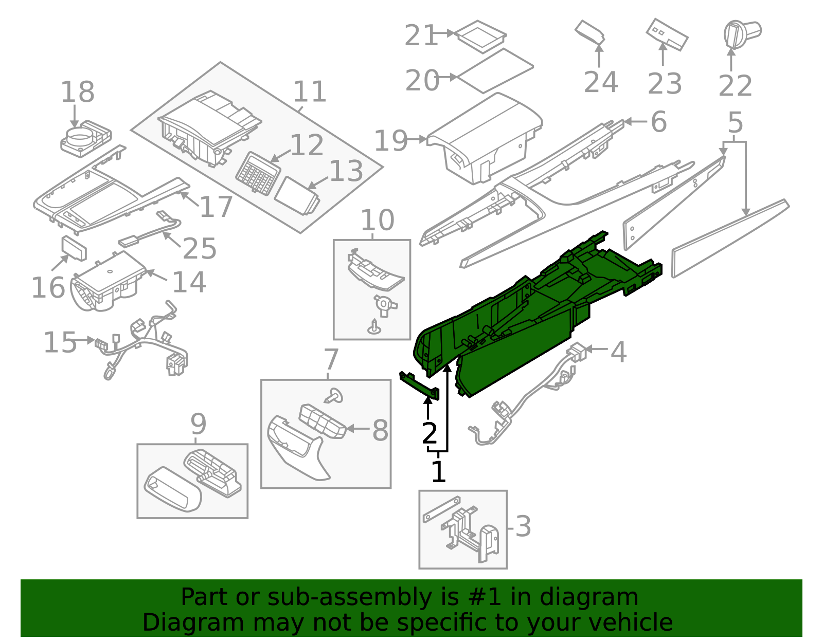 2021-2024 Genesis G80 Console Base 84610-T1000-MYT | QuirkParts