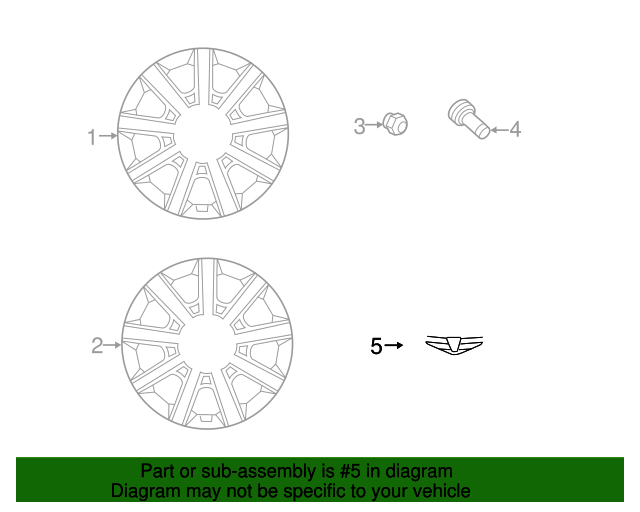 2014-2016 Hyundai Equus Center Cap 52960-3N100 | OEM Parts Online