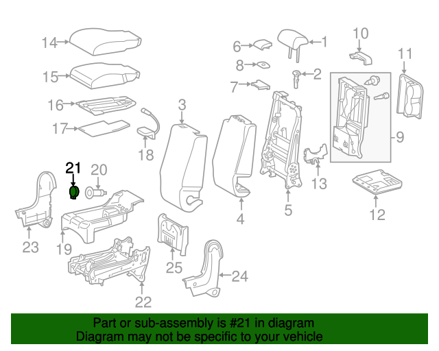 85535-0C050 - 12 Volt Accessory Power Outlet Cover (Rear) - 2007-2021 ...