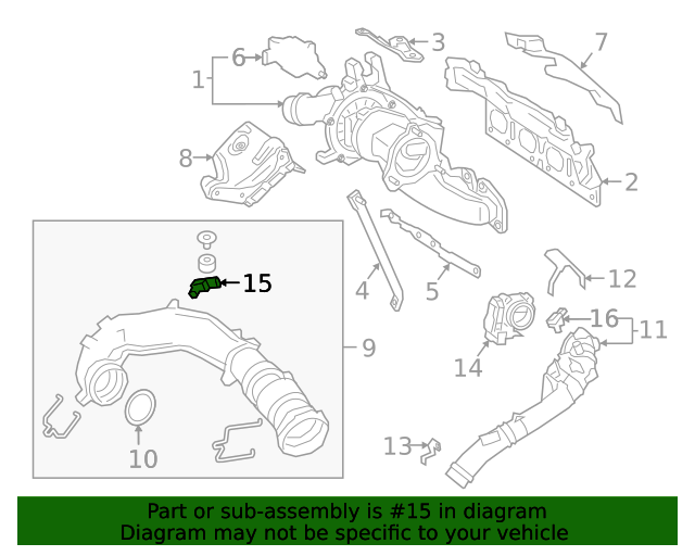 91538628 - Manifold Absolute Pressure Sensor 2019-2024 Mercedes-Benz ...