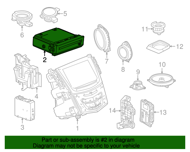 2013-2019 Cadillac F Player 13594479 | TascaParts.com