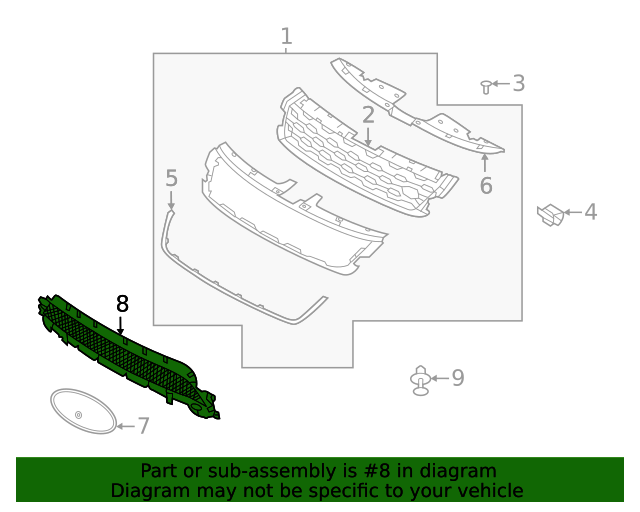 Genuine OEM Lower Grille Part# LR154723 Fits 2021-2023 Land Rover Range ...