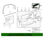 23474334 - Dark Ash Gray Front Driver Side Door Armrest Switch Bezel ...