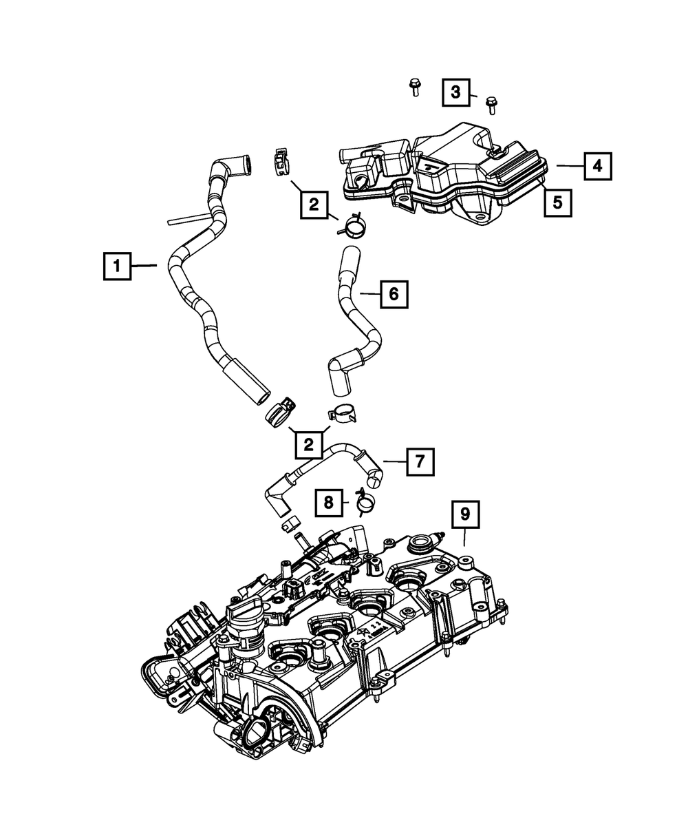 4893073AA - 2012-2019 Mopar - PCV Valve | Mopar OEM Parts Direct