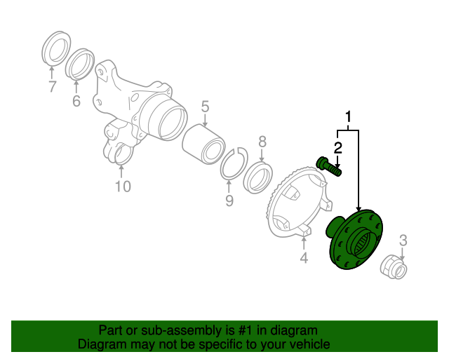 1990-2008 Subaru Hub Assembly 28469FE000 | Subaru Parts Store