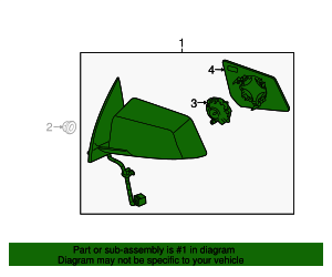 2009-2017 GM Mirror Assembly - Driver's Side (LH) 23453775 | TascaParts.com
