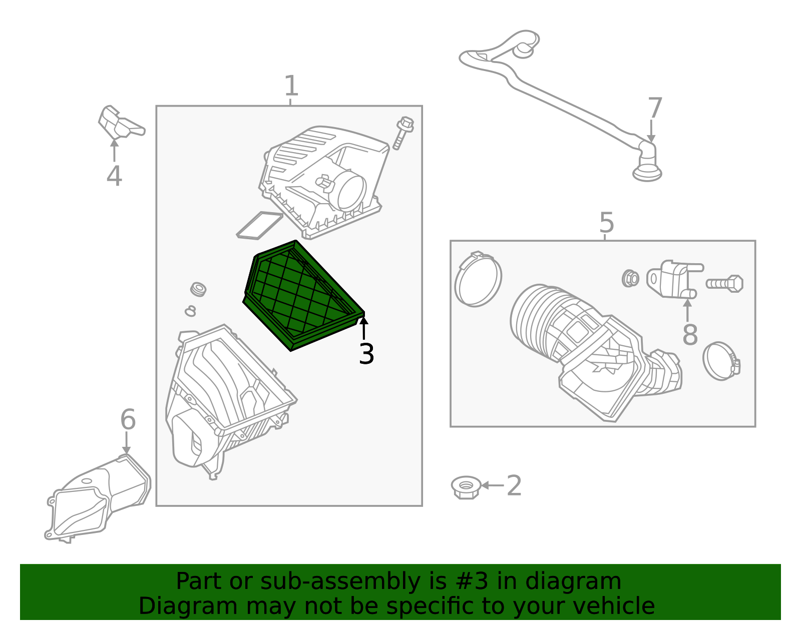 2020-2025 Cadillac Air Filter 84498926 GM | GMPartsDirect.com