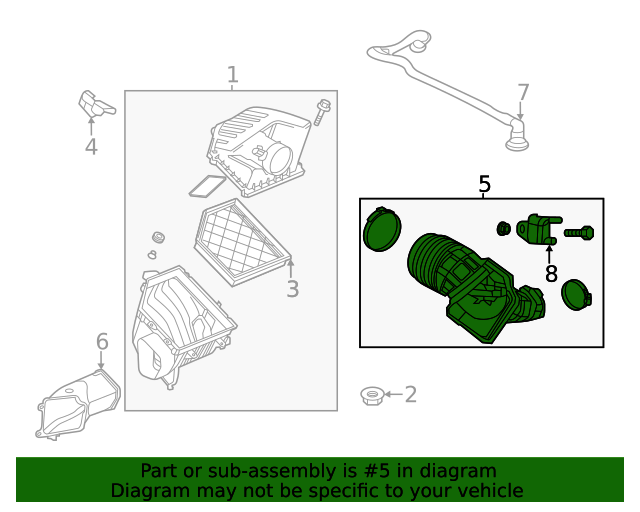 2020-2024 Cadillac Air Cleaner Outlet Duct 84891736 GM | GMPartsDirect.com