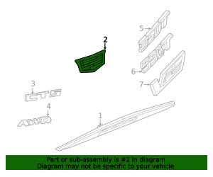 2020-2024 Cadillac CT5 Silver Rear Compartment Lid Emblem 84552885 ...