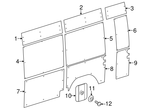Interior Trim - Side Panel for 2018 Mercedes-Benz Sprinter 2500 ...