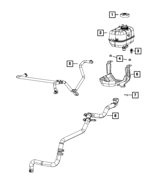 Engine Coolant Reservoir (Bottle) for 2022 Jeep Gladiator | Mopar eStore