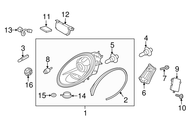 2017-2019 Porsche 911 Headlamp Assembly 991-631-297-03 | OEM Porsche