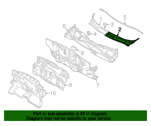 2007-2011 GM Air Inlet Grille Panel 96476580 GM | GMPartsDirect.com
