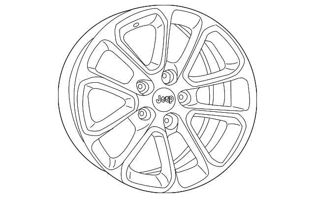 Wheel, Alloy - Mopar (1VH40DD5AB) | TascaParts