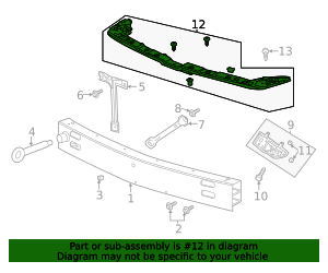 2020-2024 Cadillac CT5 Front Bumper Fascia Center Support 84894596 GM ...