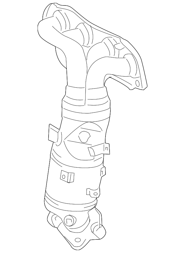 2006-2009 Toyota Catalytic Converter with Integrated Exhaust Manifold ...