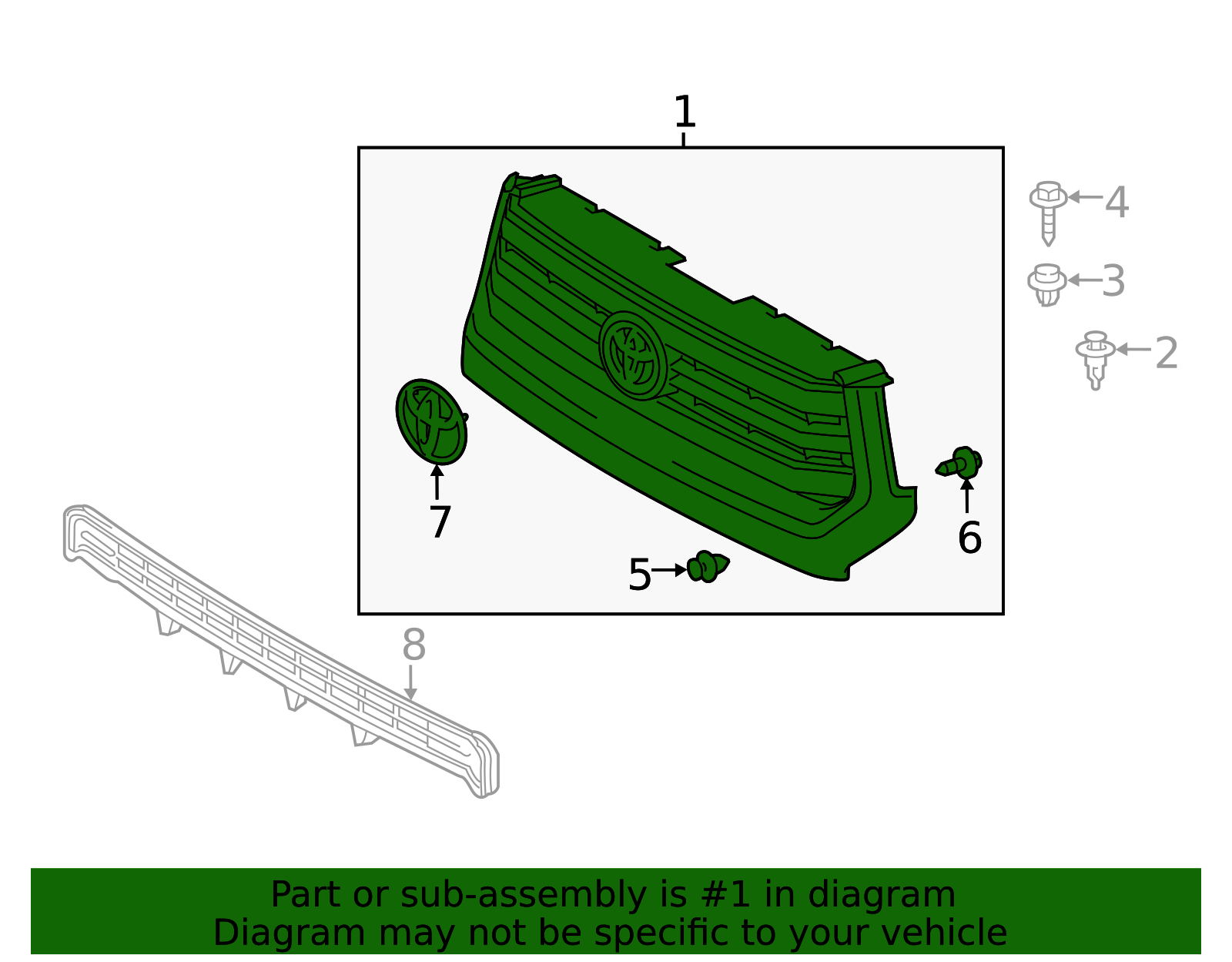 2016-2017 Toyota Tundra Grille Assembly 53100-0C280 | OEM Parts Online