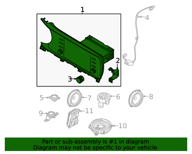 96560-L3730FHL - Radio 2021-2023 Kia K5 | Kia.Parts Store