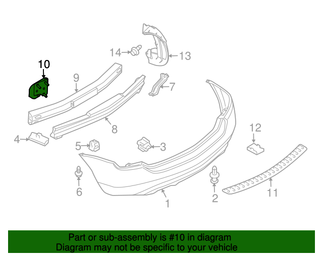 85220-CA100 - Stay 2003-2007 Nissan Murano | Nissan Parts & Accessories ...