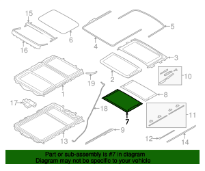 54107293459 - 2011-2017 BMW X3 Sunshade (54-10-7-293-459) | BMW of ...
