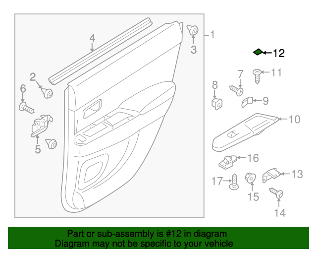 2006-2024 Mitsubishi Switch Bezel Cap MR655240 | Mitsubishi Parts ...
