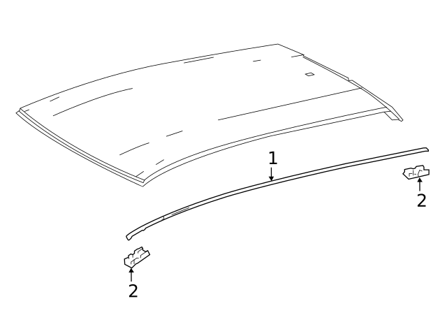 75556-10020 - Drip Molding - 2018-2022 Toyota C-HR | Sparks Parts
