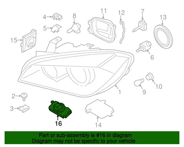 63117374597 - 2013-2015 BMW X1 Led Unit (63-11-7-374-597) | BMW of ...