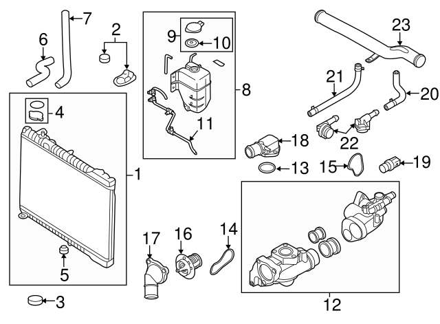 2006-2014 Kia Engine Coolant Hose 25468-3C100 | TascaParts.com