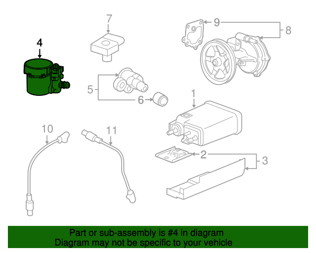 2017-2018 GM Vapor Canister Vent Solenoid 84148816 | GMPartsDirect.com