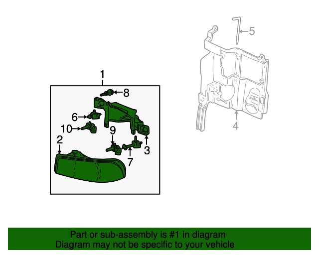 2003-2007 GM Driver Side Headlamp Assembly 10396913 | GMPartsDirect.com
