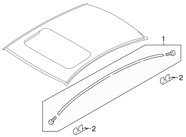 2015-2019 Subaru Legacy Roof Molding 91046AL01A | Subaru Parts Store