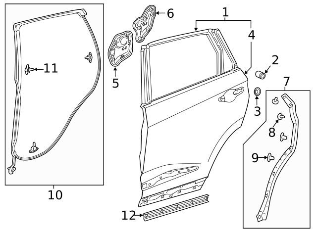 2019-2024 Acura RDX Outer Panel 67651-TJB-A00ZZ | OEM Parts Online