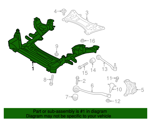 Genuine BMW 31-11-6-787-915 | Engine Cradle | FREE Shipping on Most ...