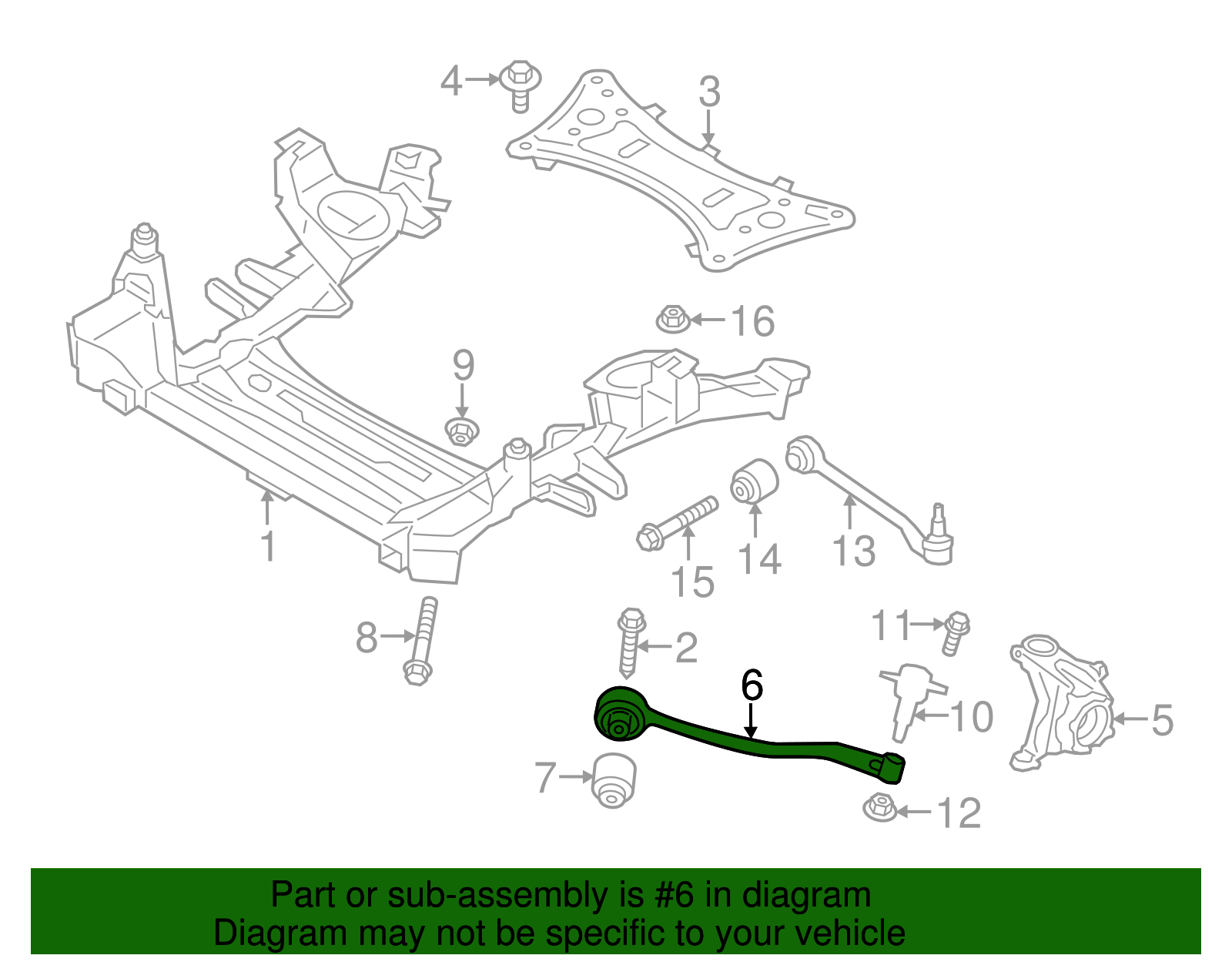 31106787673 - 2011-2018 BMW Ft Lower Control Arm (31-10-6-787-673 ...